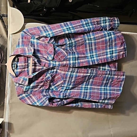 Eddie Bauer | Tops | Eddie Bauer Plaid Button Up Longsleeve Shirt ...
